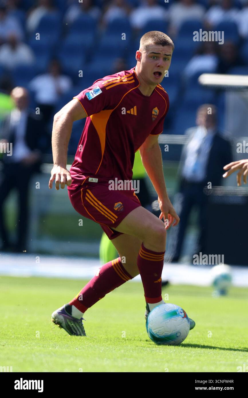 Rome, Italy September 21, 2025: Evan Ferguson of Roma seen in action ...
