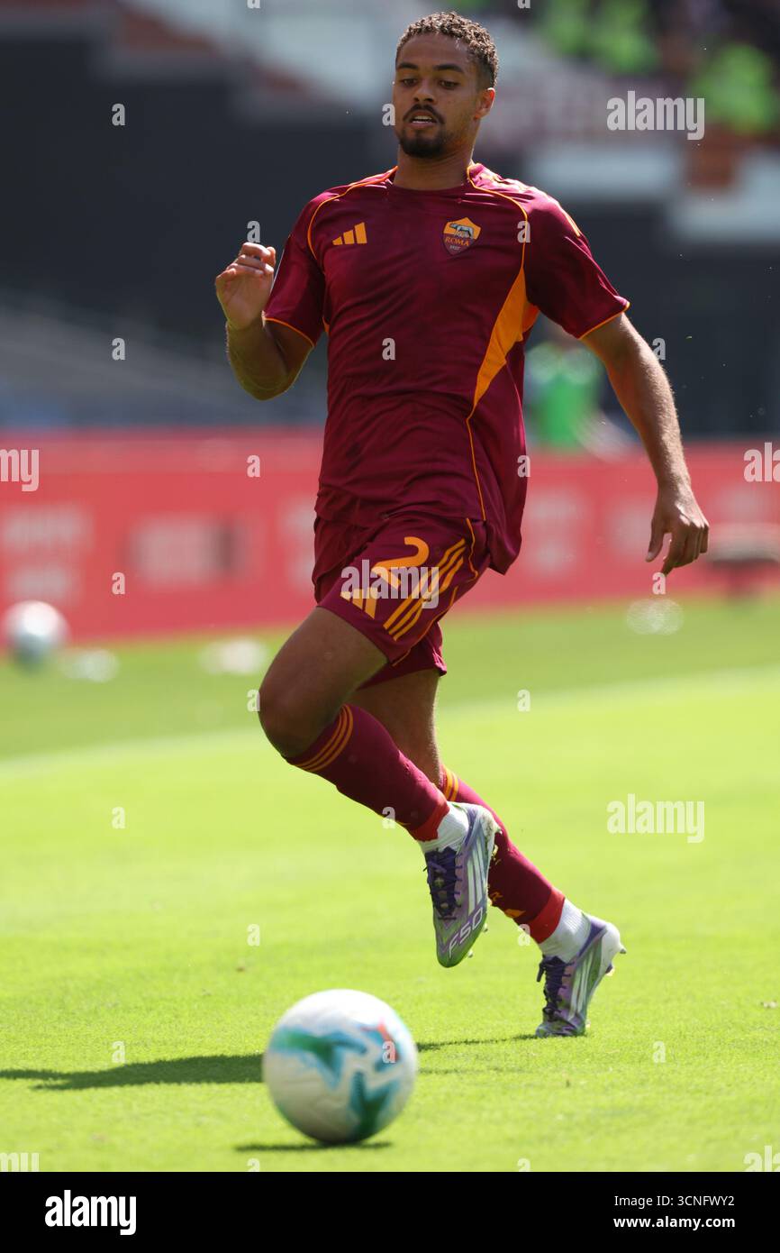 Rome, Italy September 21, 2025: Devyne Rensch of Roma seen in action ...