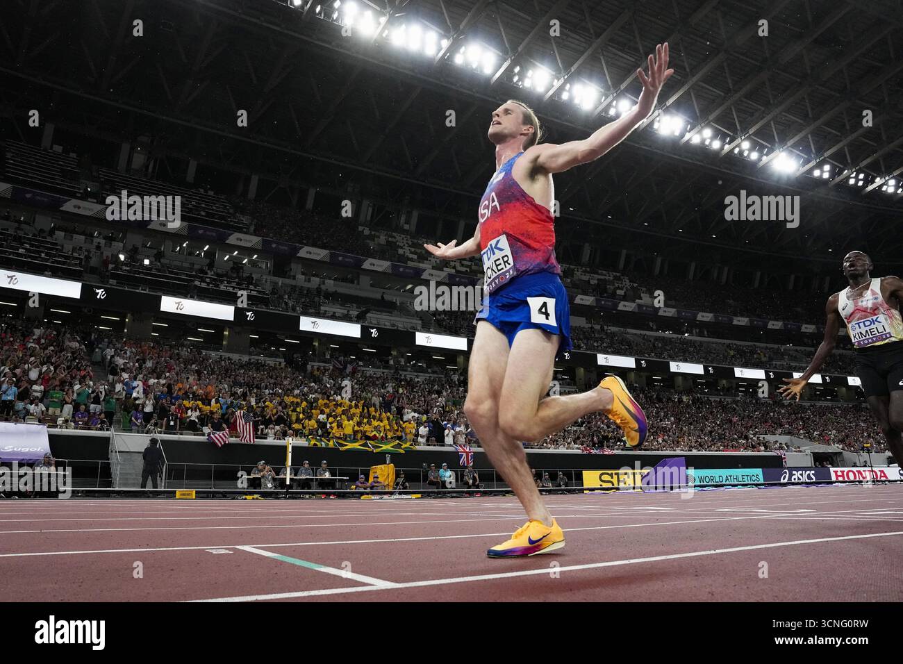 Cole Hocker of the United States wins the men's 5,000-meter final at ...
