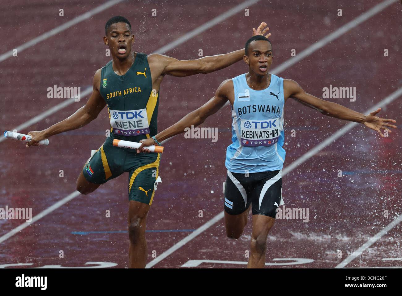 21 September 2025, Japan, Tokio: Athletics, World Championships, 4x400 ...
