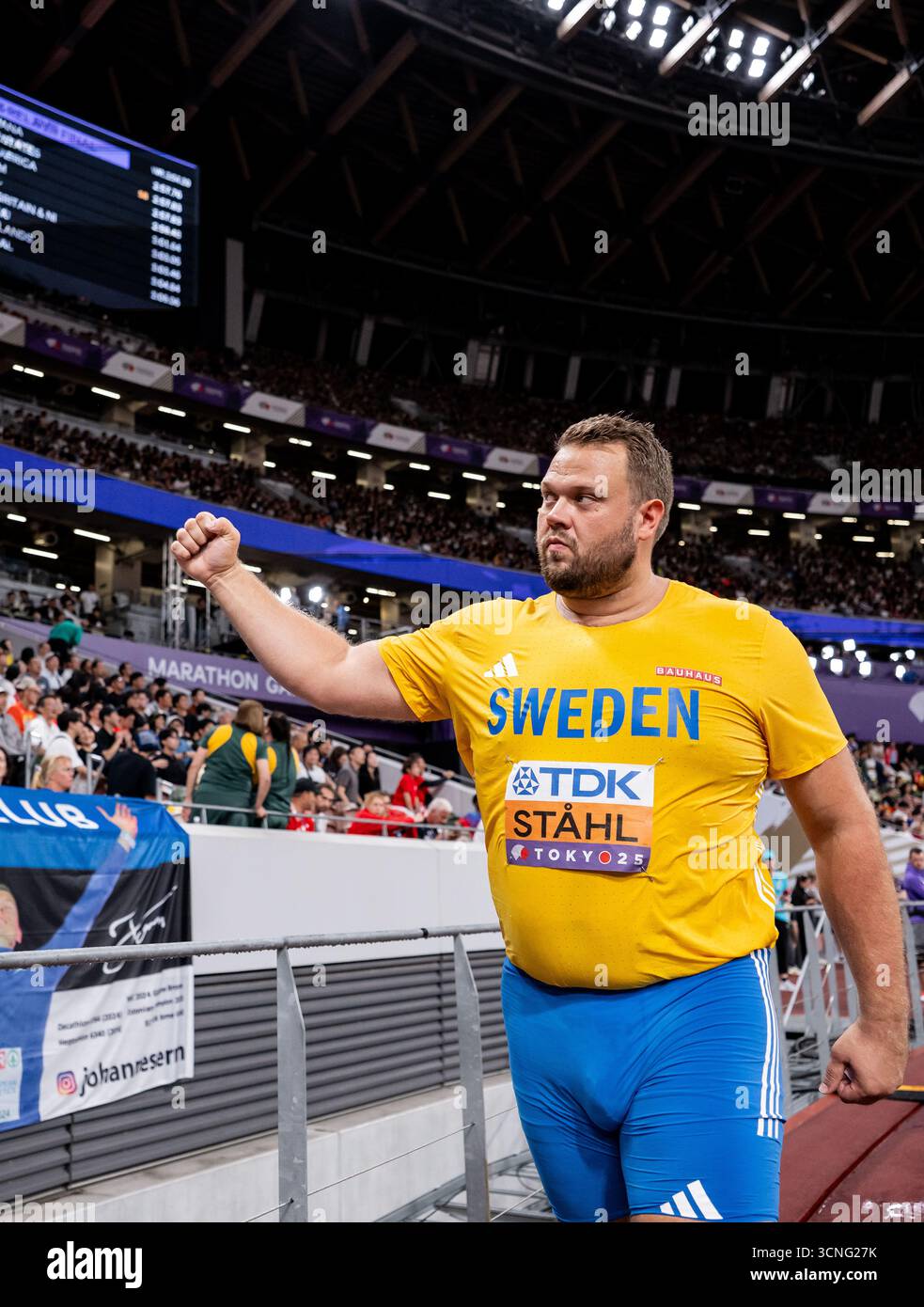 250921 Daniel Ståhl of Sweden as the men's discus throw final has been ...