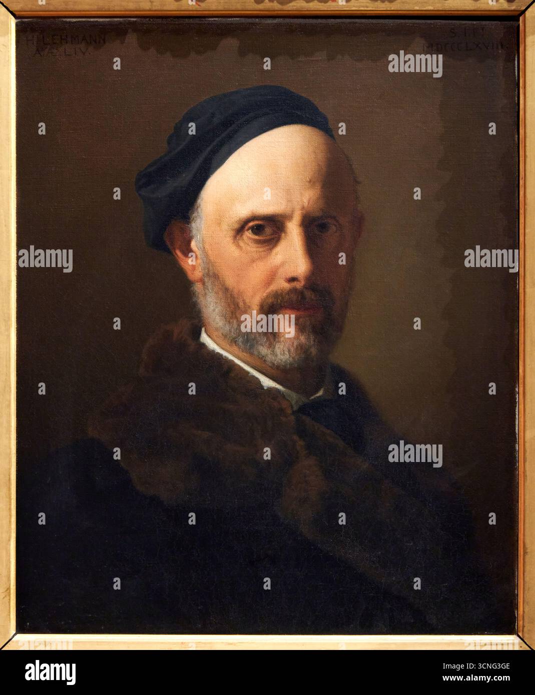 CHARLES ENERST RODOLPH HENRI LEHMANN, Self-portrait, 1868, oil on ...