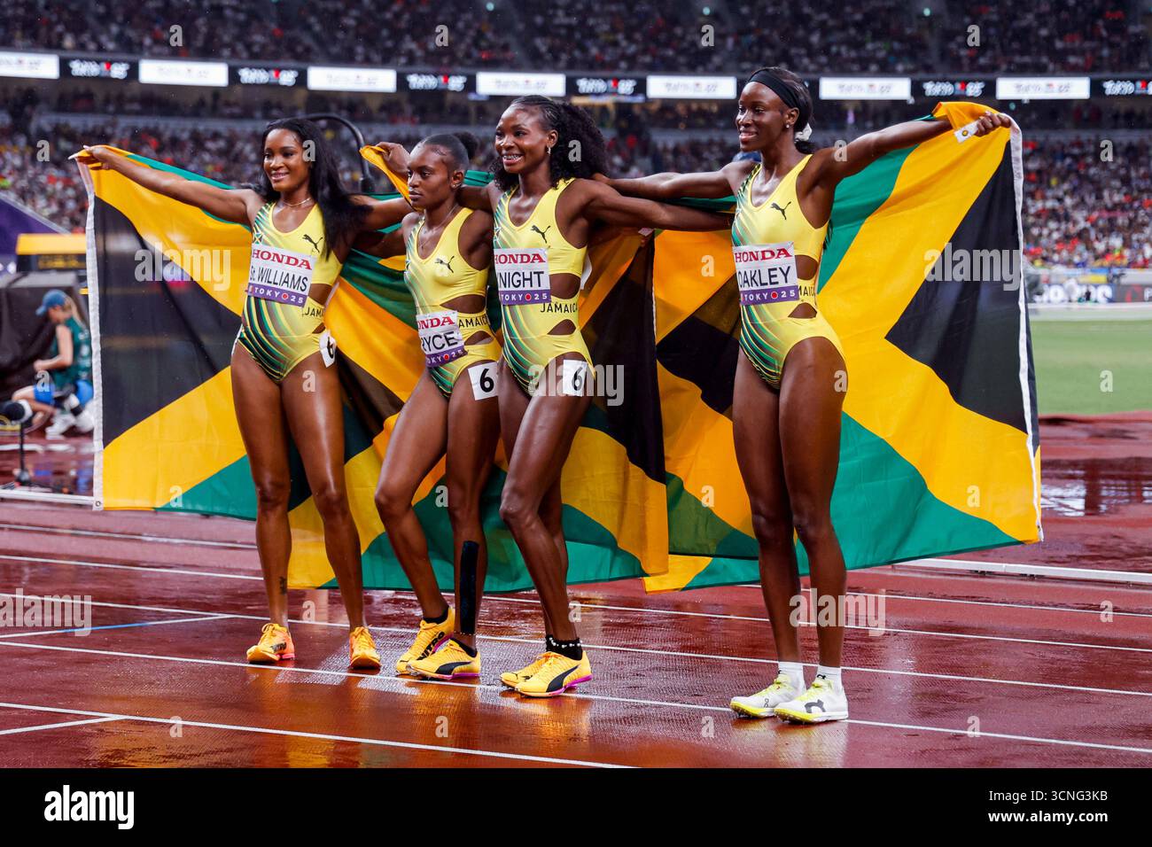 second team of Jamaica, Dejanea Oakley and Stacey Ann Williams and ...