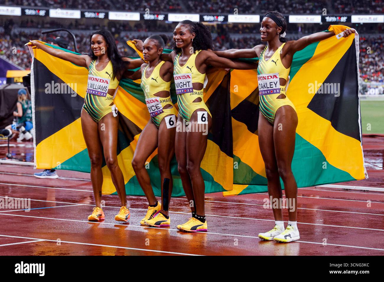 second team of Jamaica, Dejanea Oakley and Stacey Ann Williams and ...