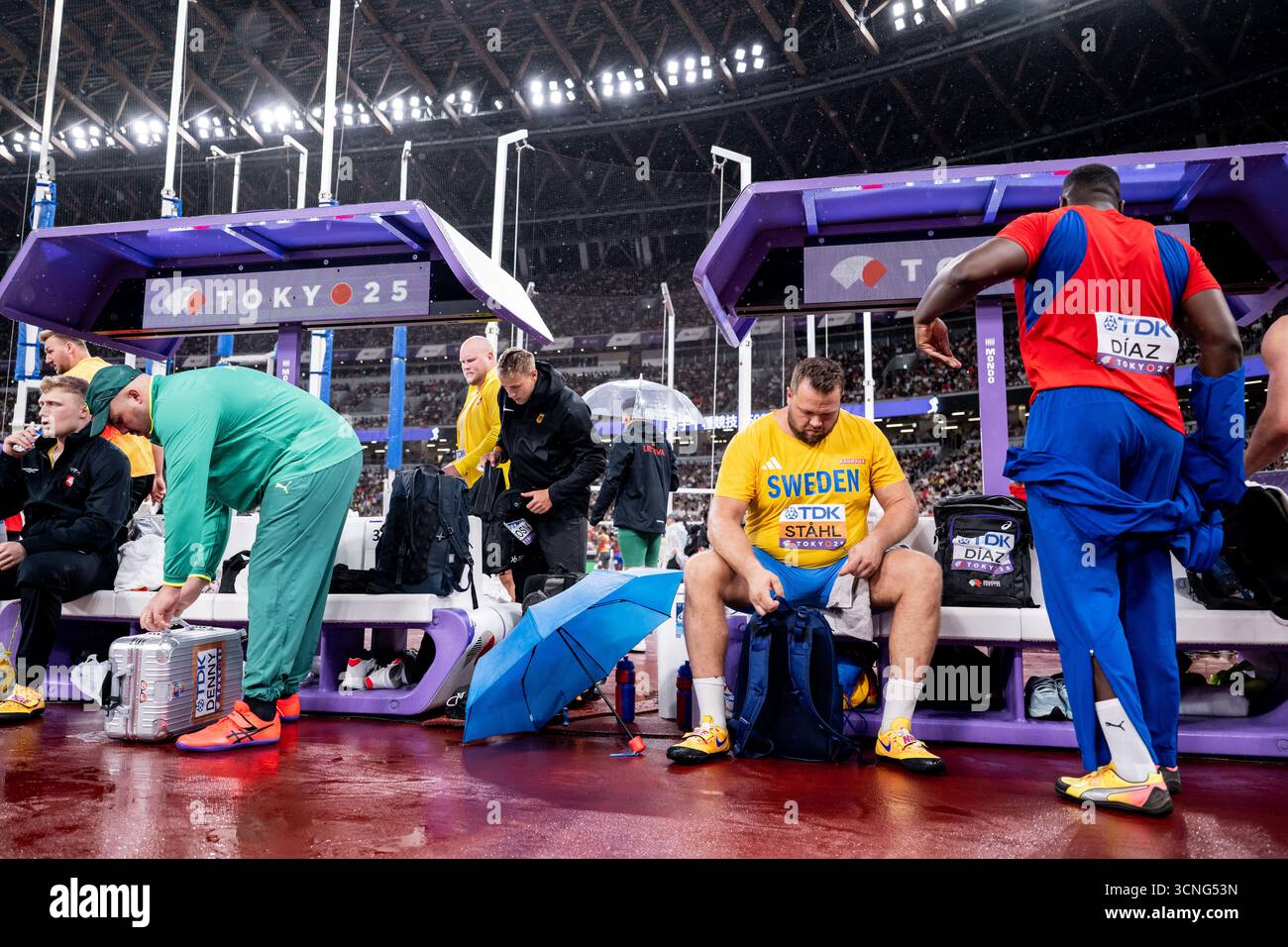 250921 Daniel Ståhl of Sweden as the men's discus throw final has been ...