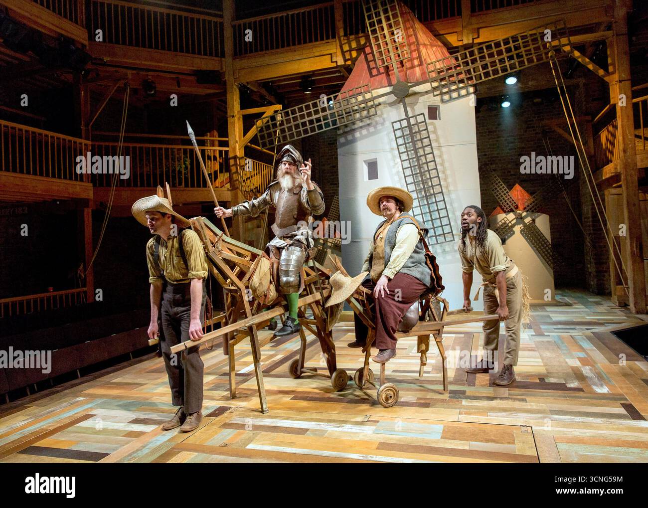 l-r: Natey Jones (Dapple / donkey), David Threlfall (Don Quixote ...