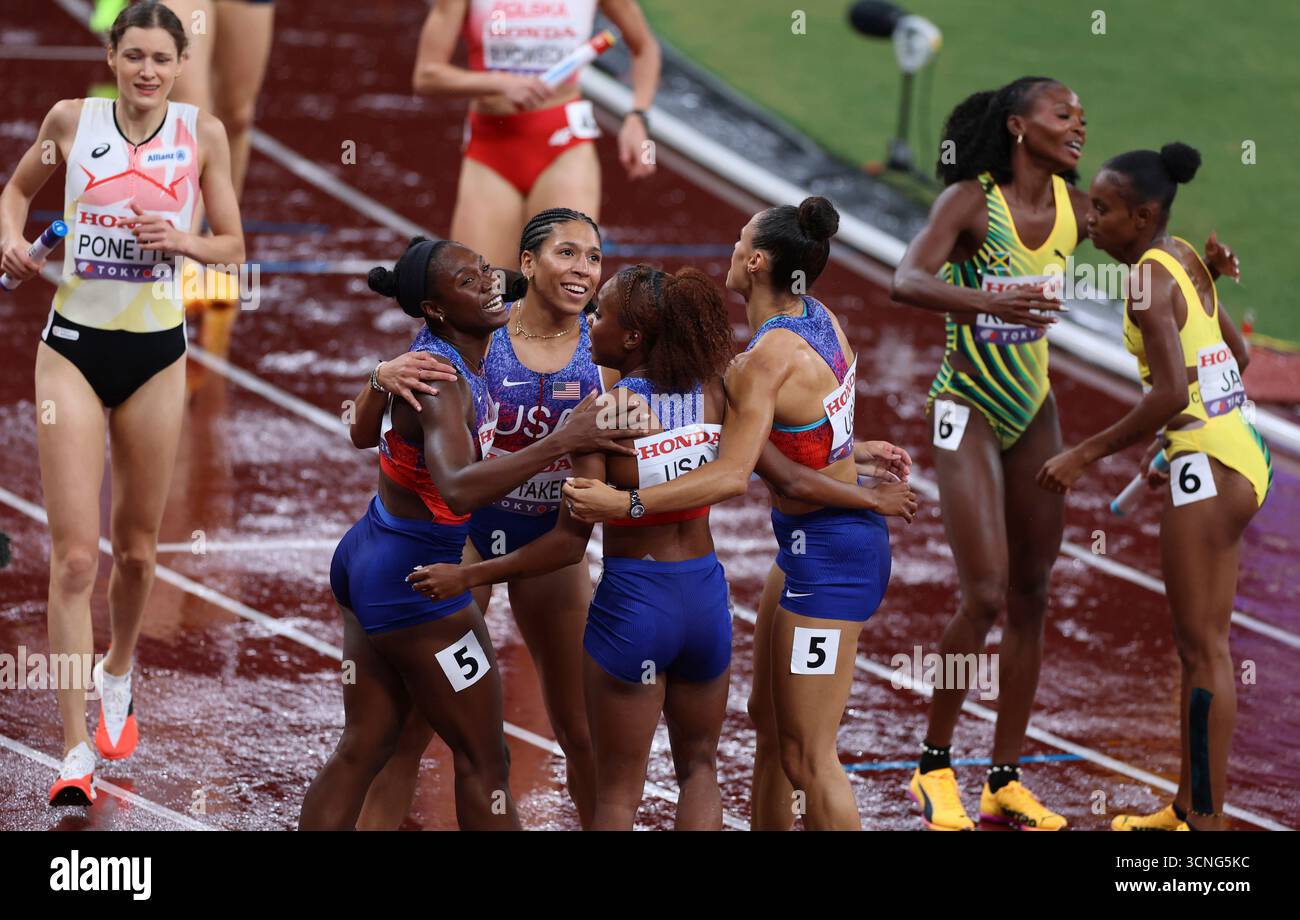 US's Isabella WHITTAKER, Lynna IRBY-JACKSON, Aaliyah BUTLER, Sydney ...