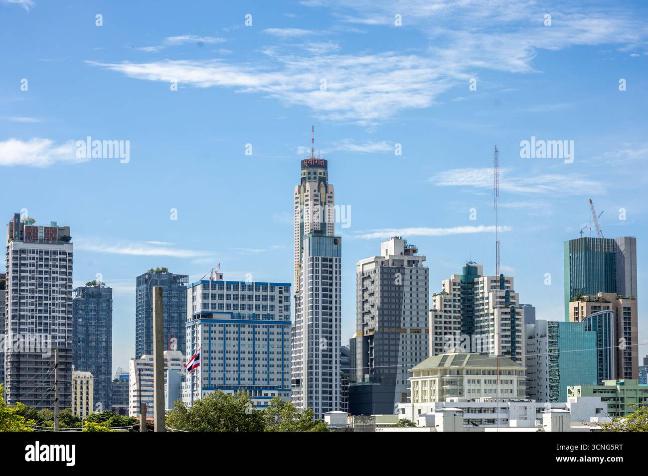 Bangkok Thailand - August 4 2025: View of Baiyoke sky tower 2 on the ...