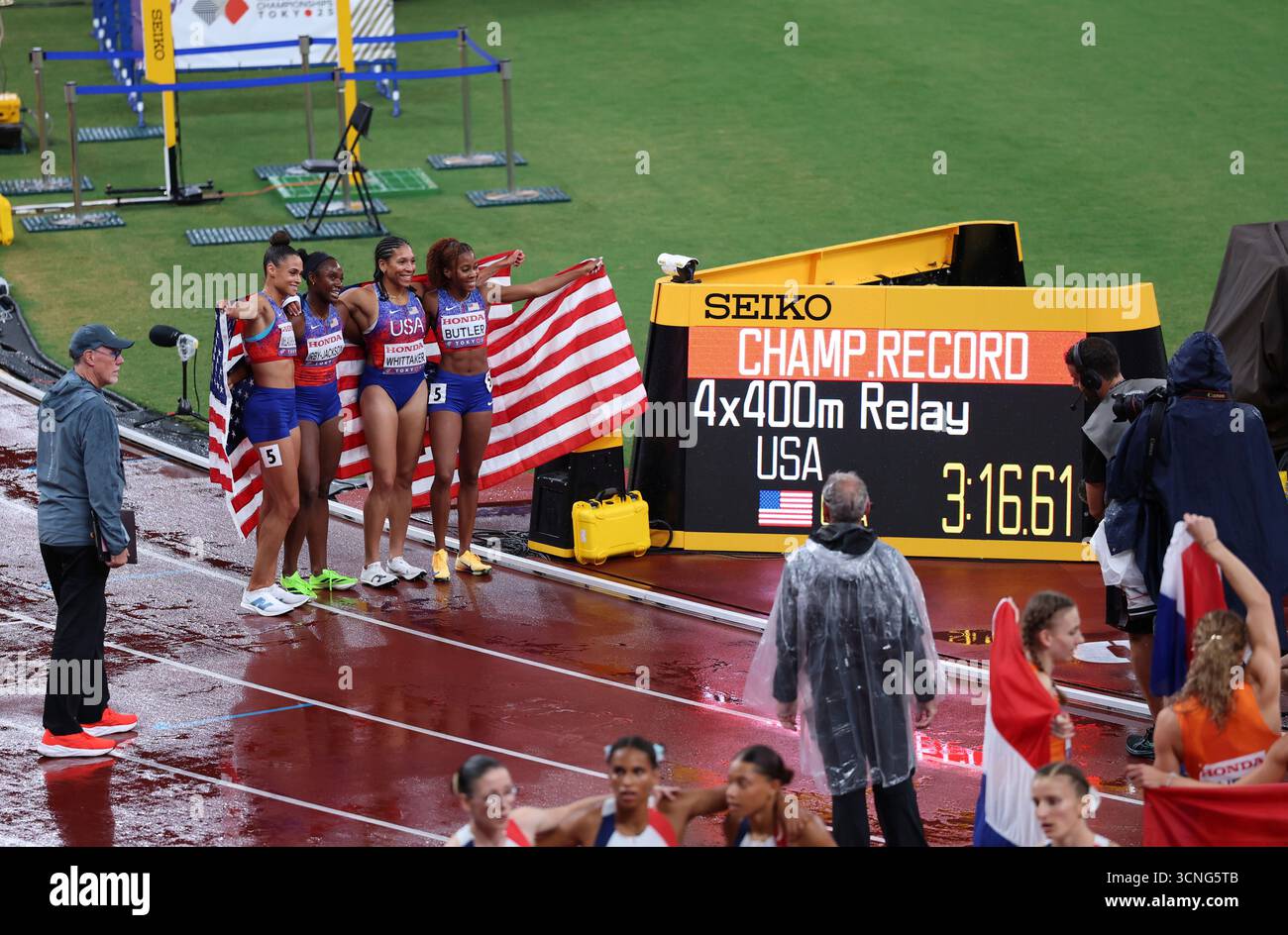 US's Isabella WHITTAKER, Lynna IRBY-JACKSON, Aaliyah BUTLER, Sydney ...