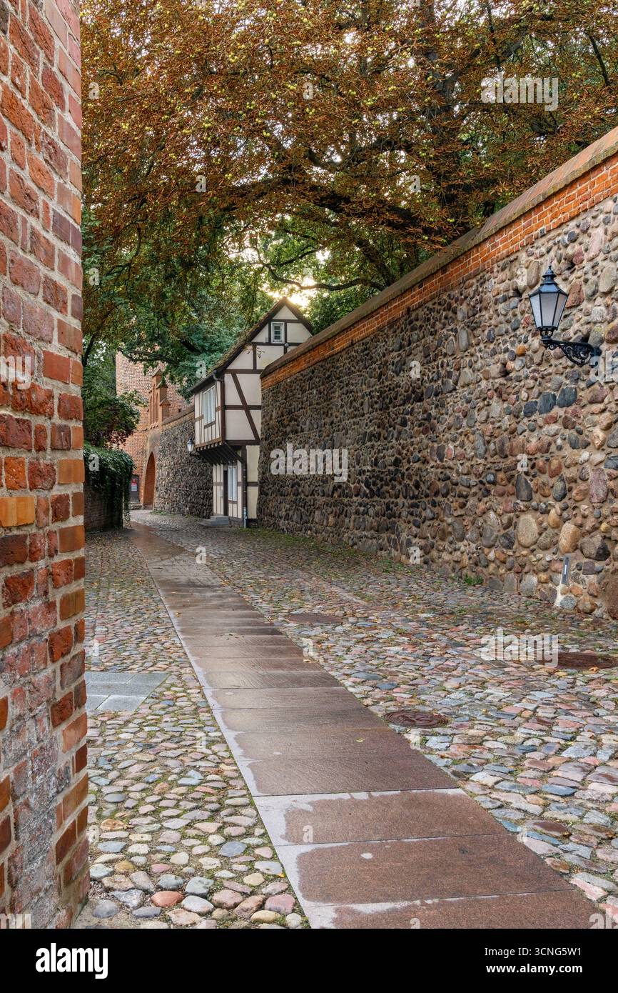 Neubrandenburg, Germany - 18 September, 2025: view of a historic Wiek ...