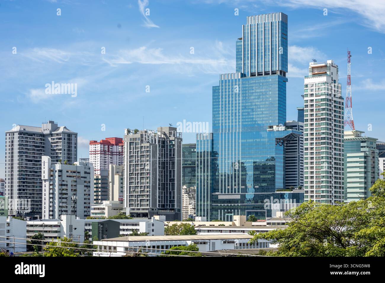 Bangkok Thailand - August 4 2025: View of Baiyoke sky tower 2 on the ...