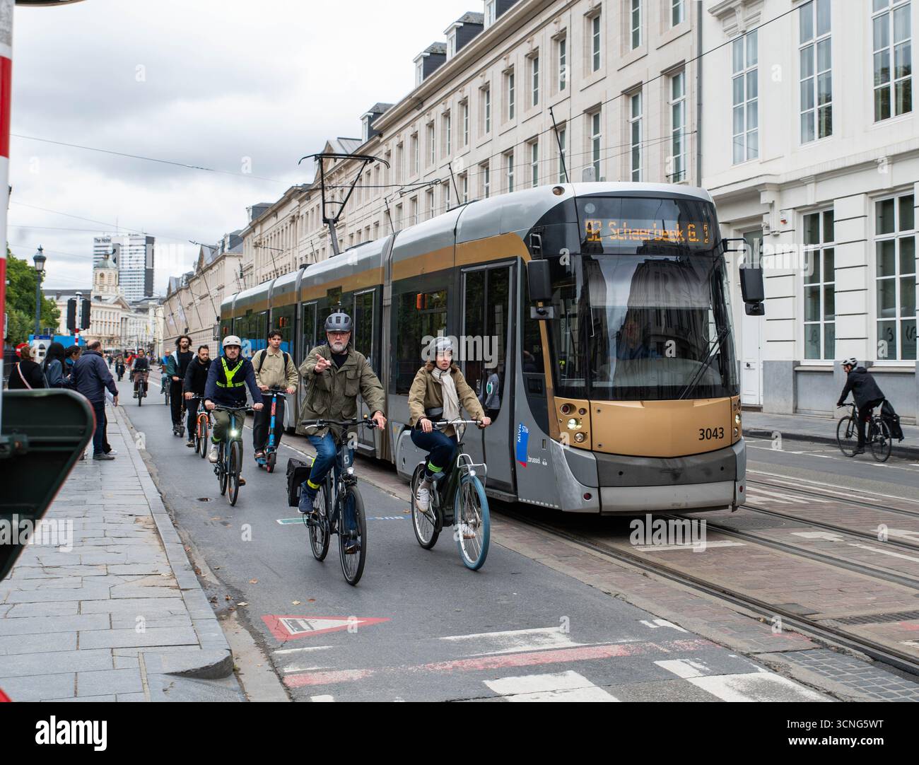 Cyclists pictured during a car free Sunday, in Brussels, Sunday 21 ...