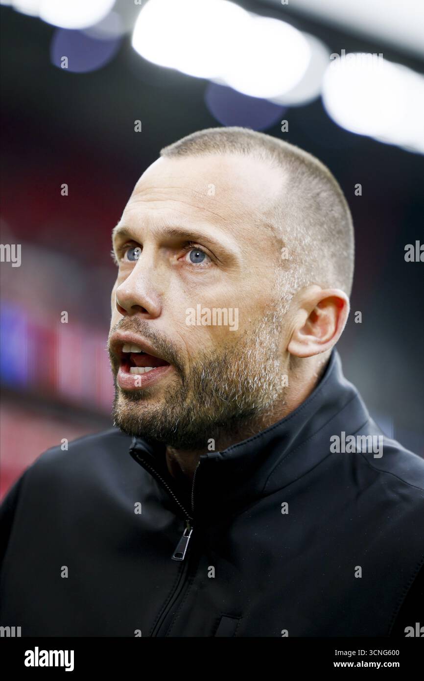 EINDHOVEN - Ajax coach Johnny Heitinga before the Dutch Eredivisie ...
