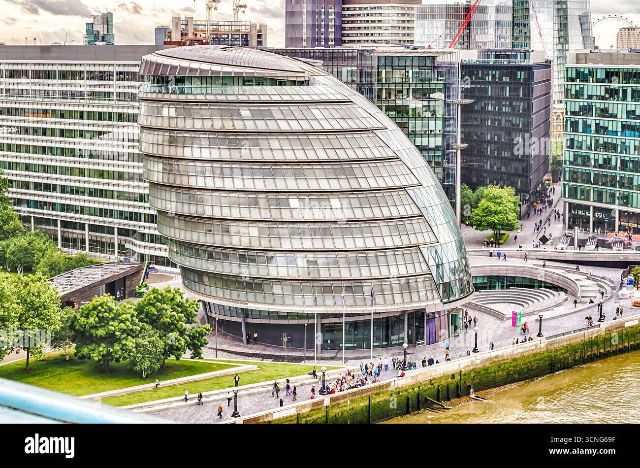 LONDON - MAY 29: London City Hall Building, on May 29, 2015. It was ...