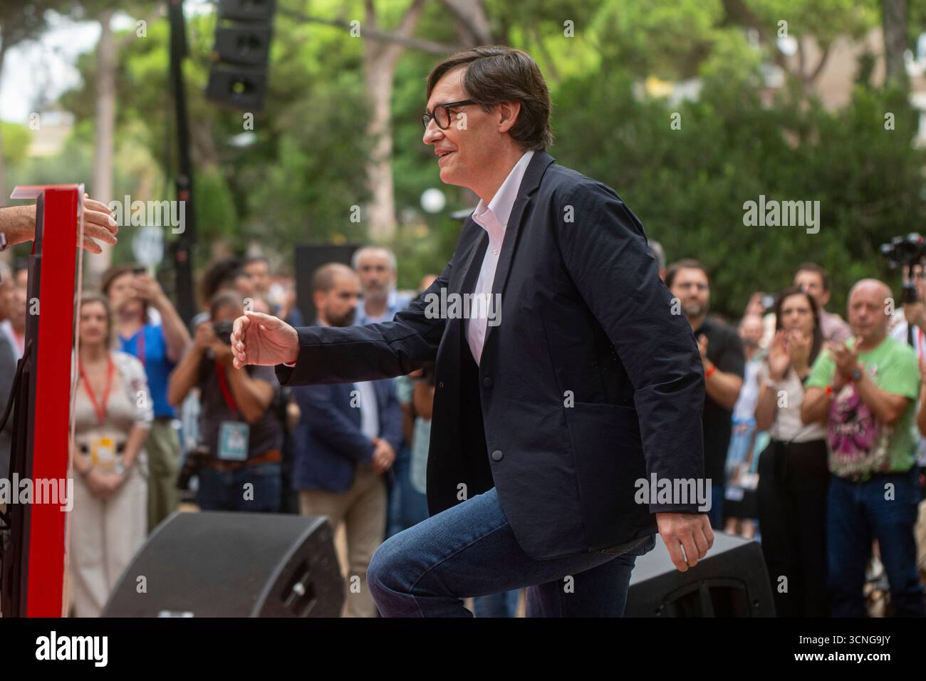 The president of the Generalitat de Catalunya, Salvador Illa, during ...