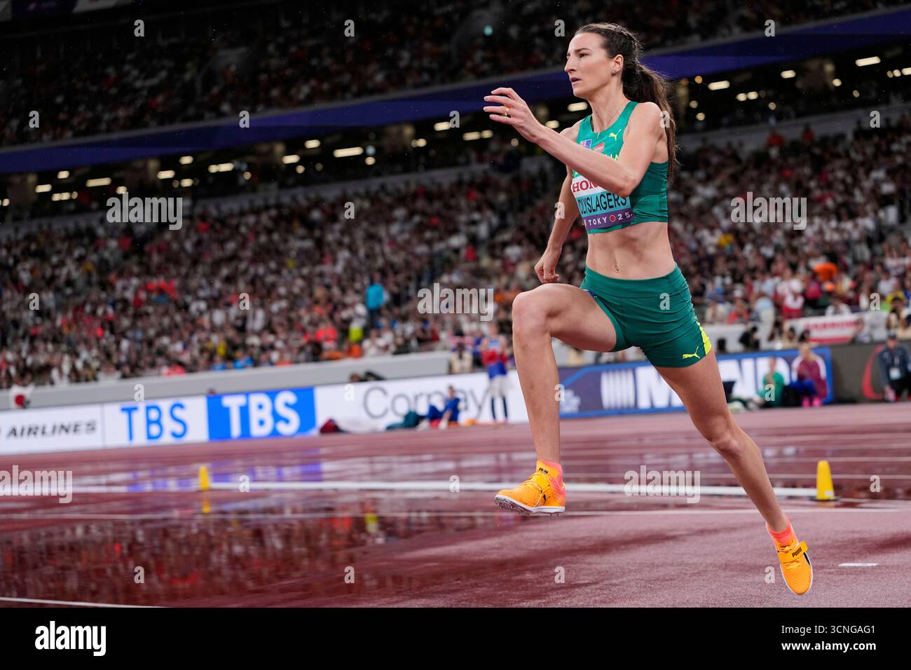 Australia's Nicola Olyslagers competes in the women's high jump final ...