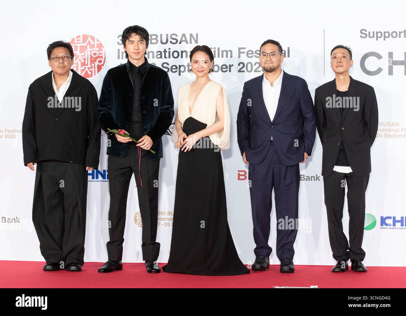 17 Sep 2025 - Busan, South Korea : Taiwanese actor Fu Meng-po, (2nd L ...