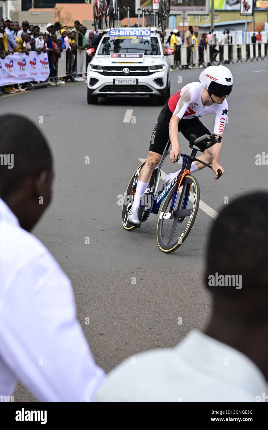 Kigali, Rwanda. 21st Sep, 2025. Swiss Mauro Schmid pictured in action ...