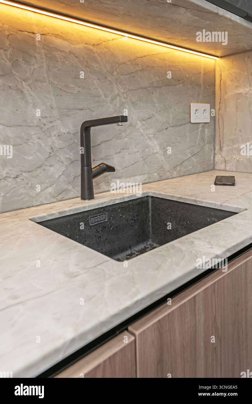 Minimalist kitchen high end hi-res stock photography and images - Alamy