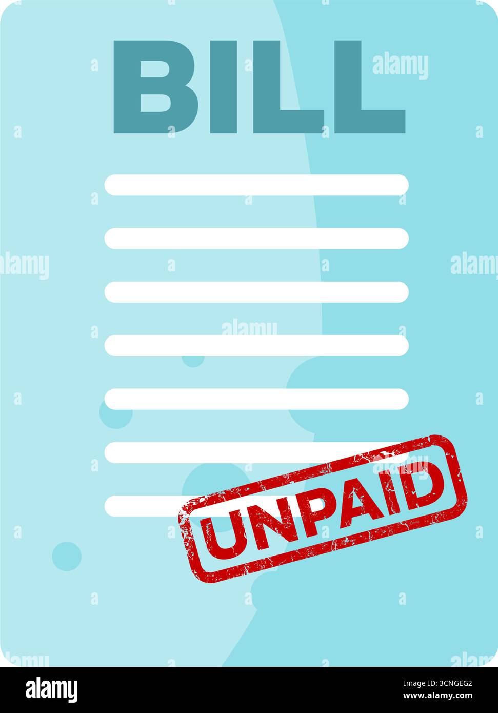 Unpaid bill - vector illustration Stock Vector Image & Art - Alamy