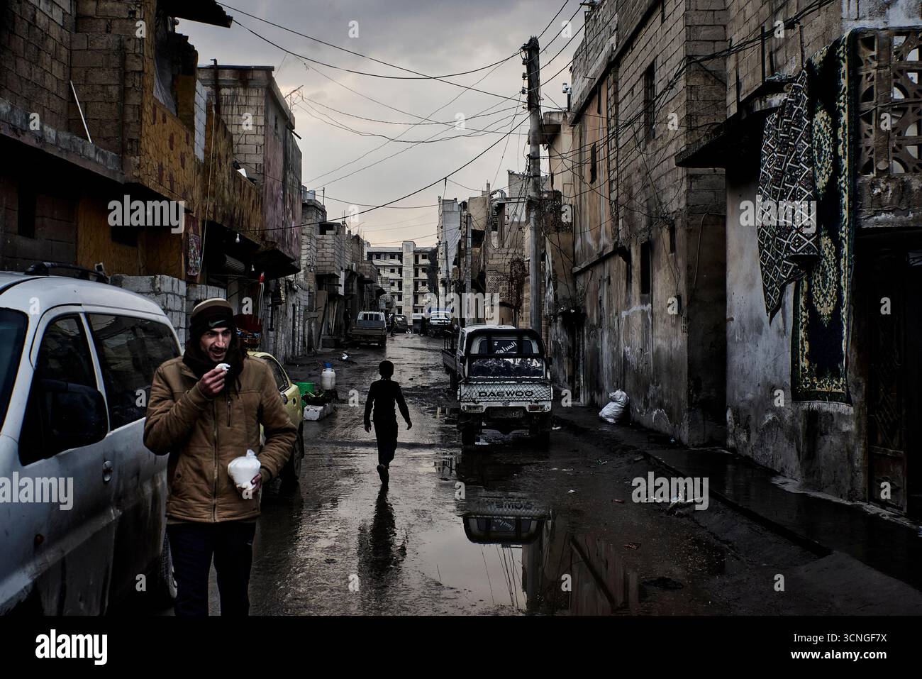 Raqqa, February 8, 2025 – A street in the centre of Raqqa. Poverty remains widespread in the ...