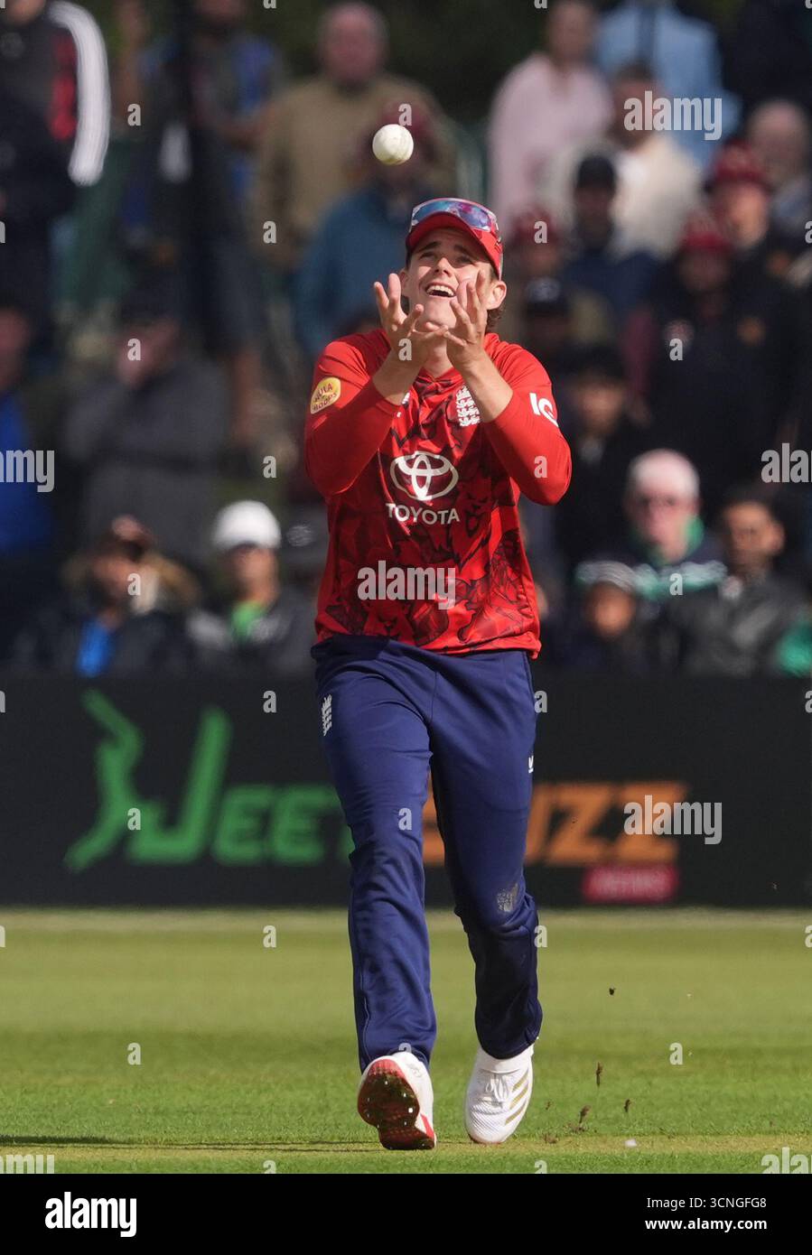 England's Jacob Bethell catches out Ireland's Ben Calitz (not pictured ...