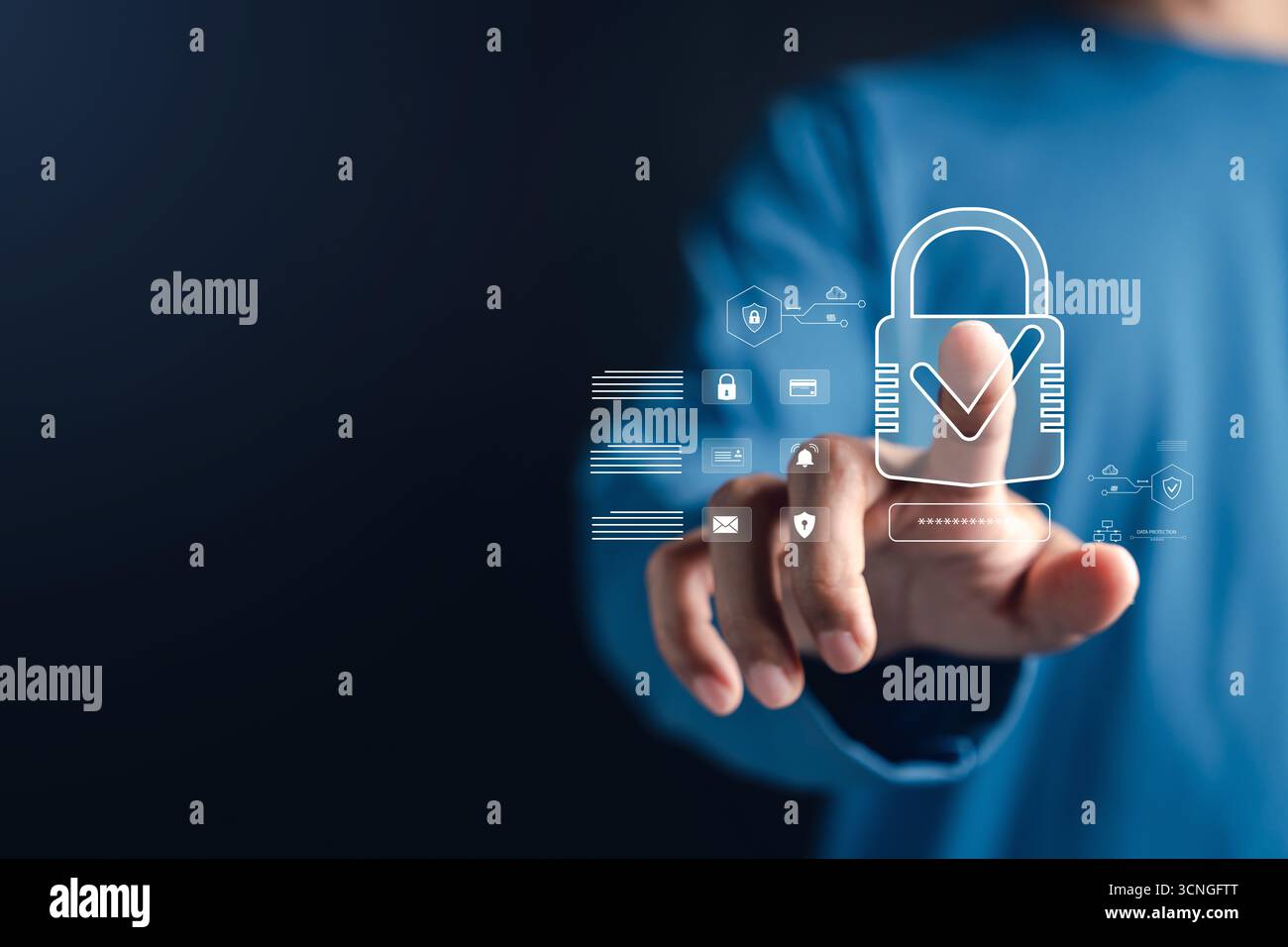 Cyber security approval secure access. data protection, network ...