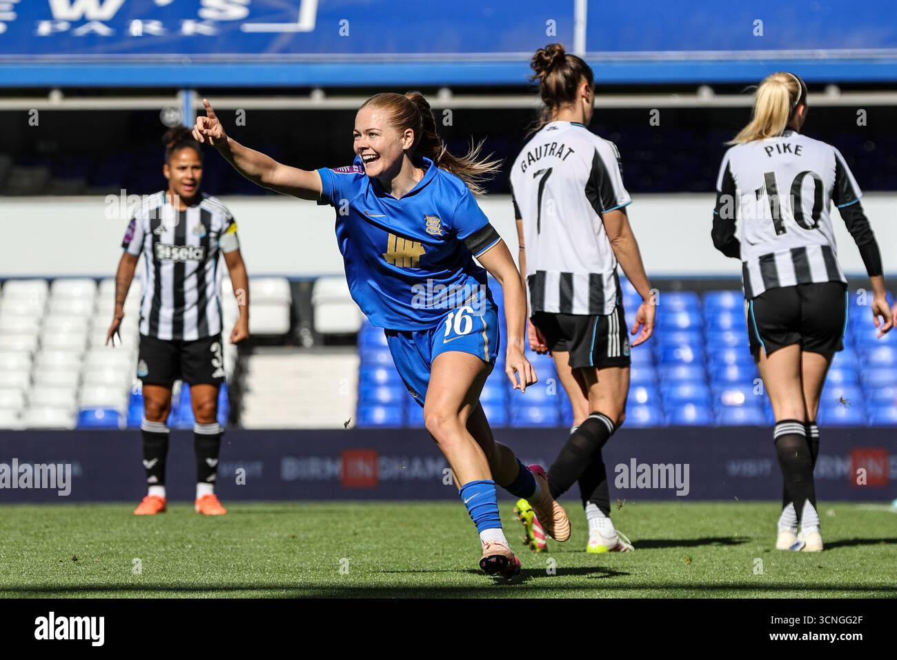 Lily Crosthwaite (16 Birmingham City) celebrates scoring the third goal ...