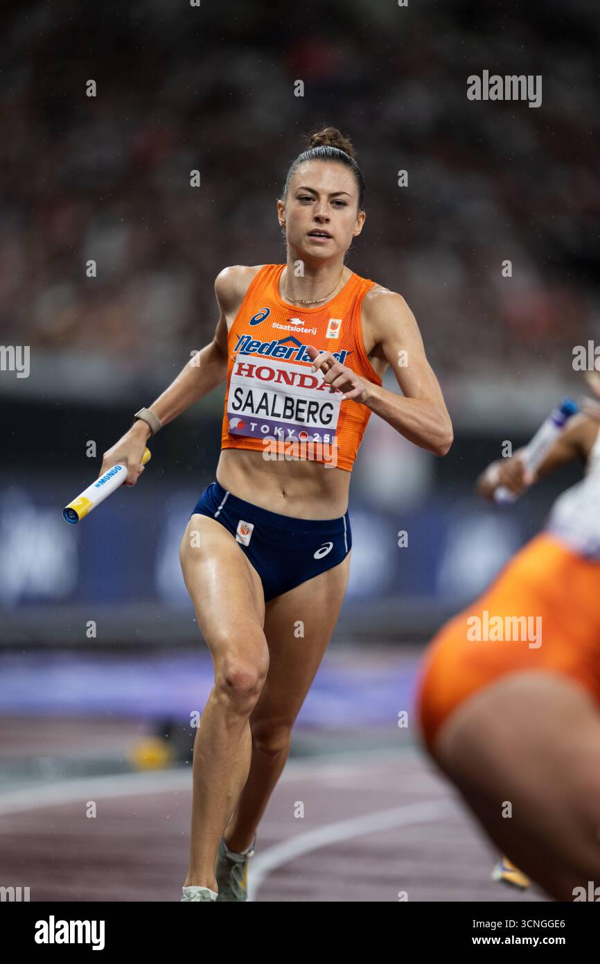 Team NL’s Eveline Saalberg of the Netherlands during the Women's 4X400m ...