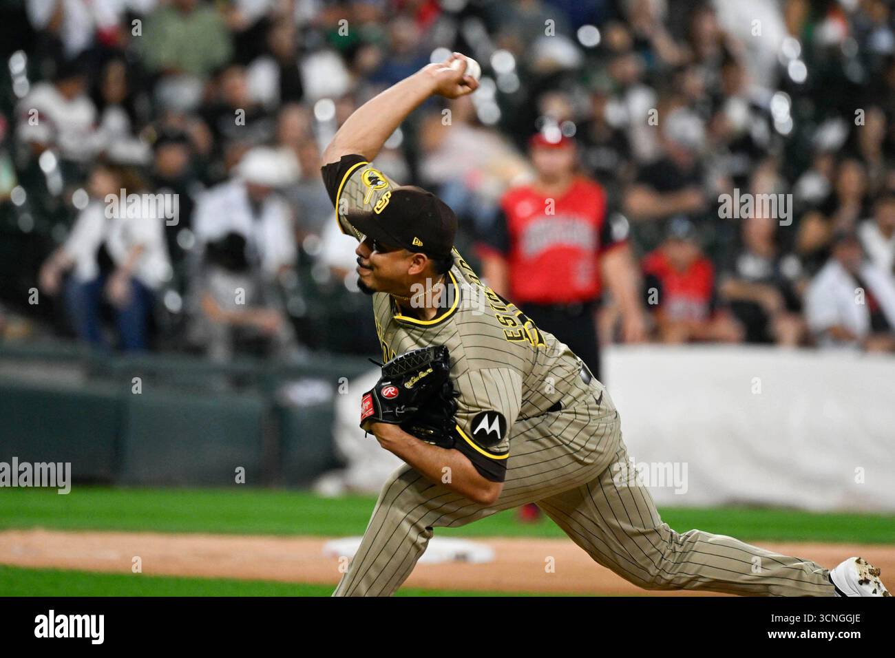 San Diego Padres pitcher Jeremiah Estrada delivers during the seventh ...