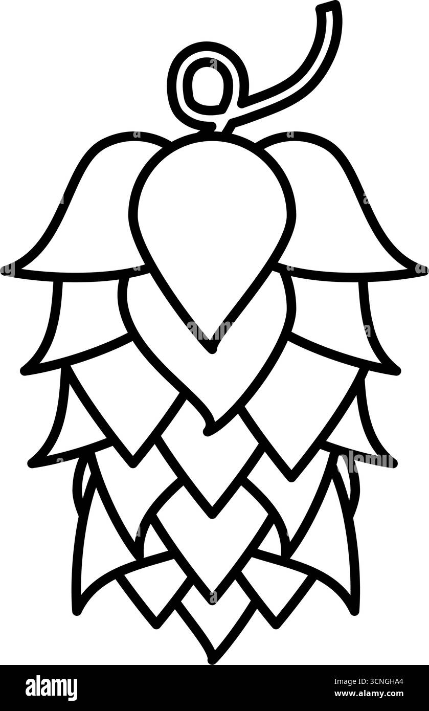 Hops cone Black and White Stock Photos & Images - Alamy