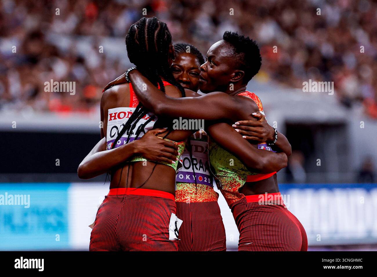 Lilian Odira of Kenya and Sarah Moraa of Kenya and Mary Moraa of Kenya ...