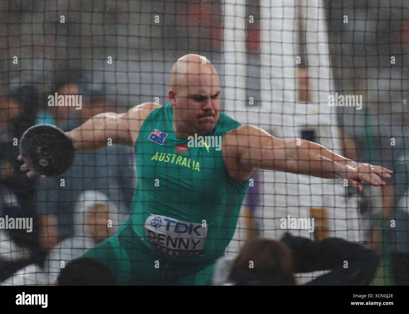 Australia's Matthew DENNY competes during the Men's Discus Throw final ...