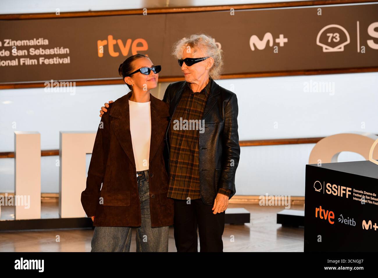 San Sebastian, Spain. 21th September 2025. Mia McKenna-Bruce and Claire ...