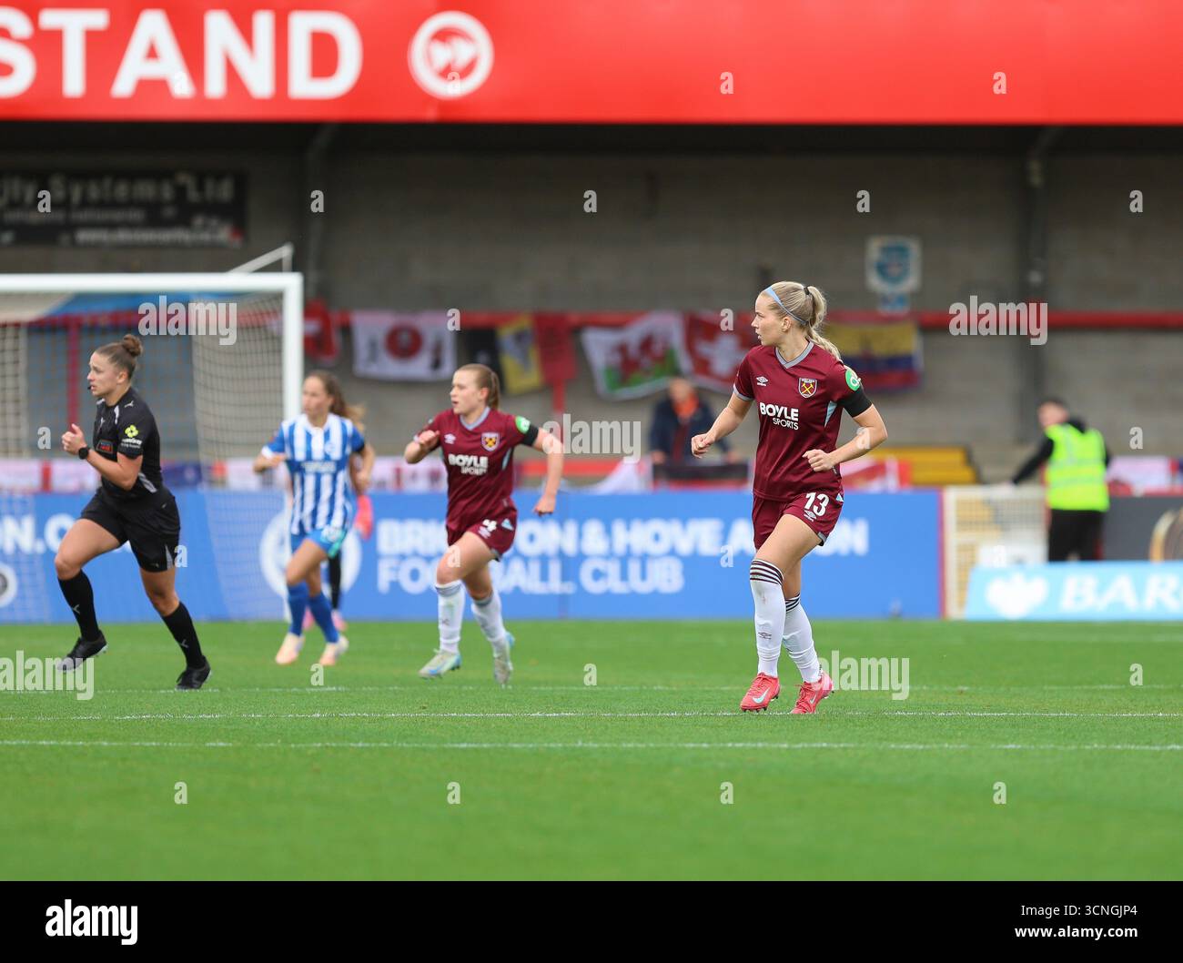 Finnish international Eva Nystrom (West Ham 13) during the WSL game ...