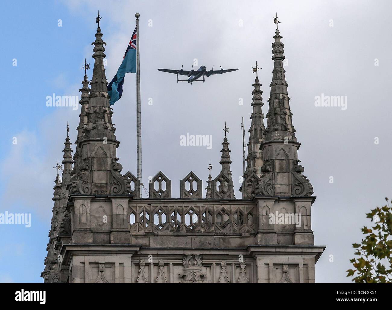 The Avro Lancaster heavy bomber of the Battle of Britain Memorial ...