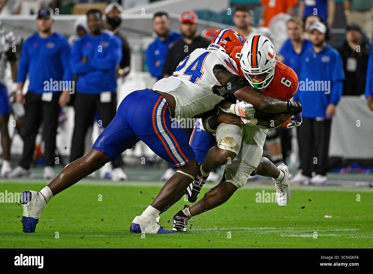MIAMI GARDENS, FL - SEPTEMBER 20: Miami defensive back Ethan O'Connor ...