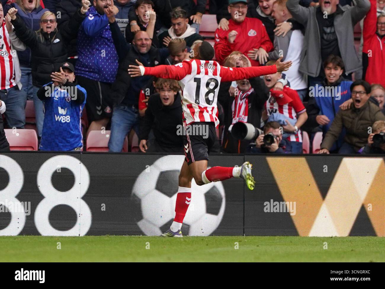 Sunderland's Wilson Isidor celebrates after scoring his side's first ...