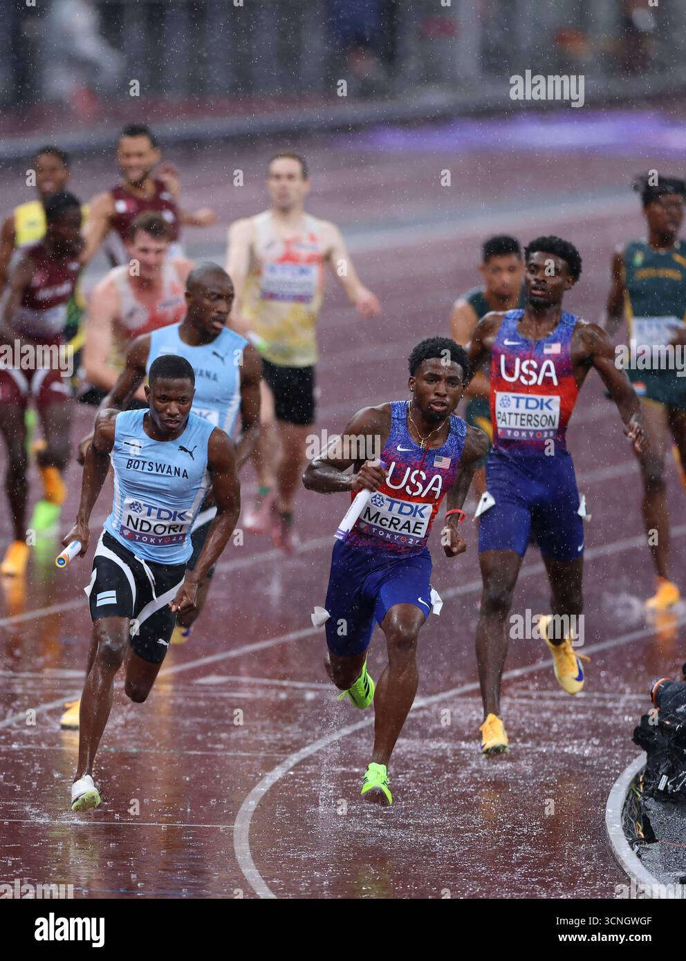 Botswana's Bayapo NDORI, United States' Khaleb MCRAE and other runners ...