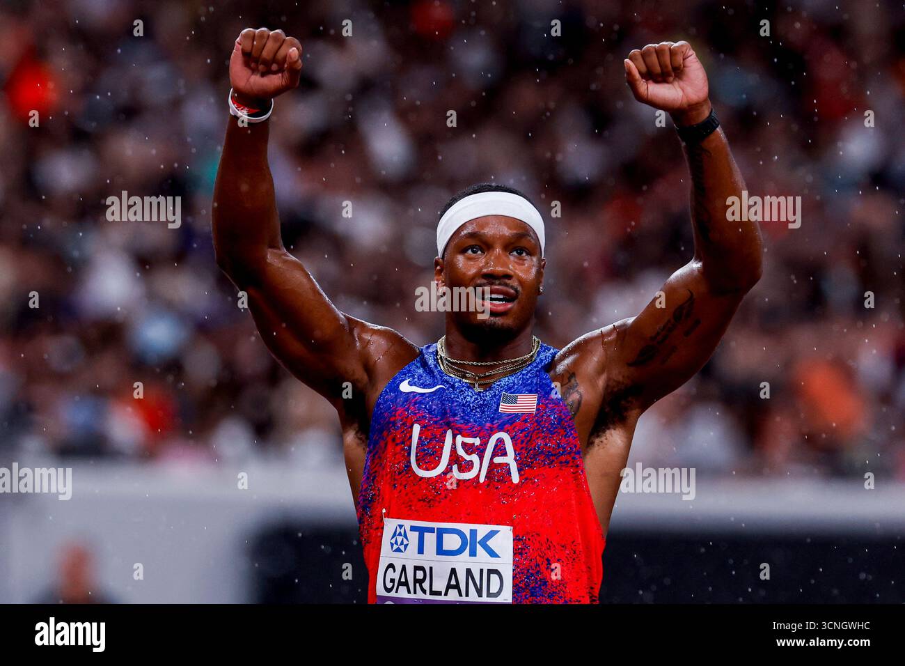 Kyle Garland of United States of America competing in the Decathlon Men ...