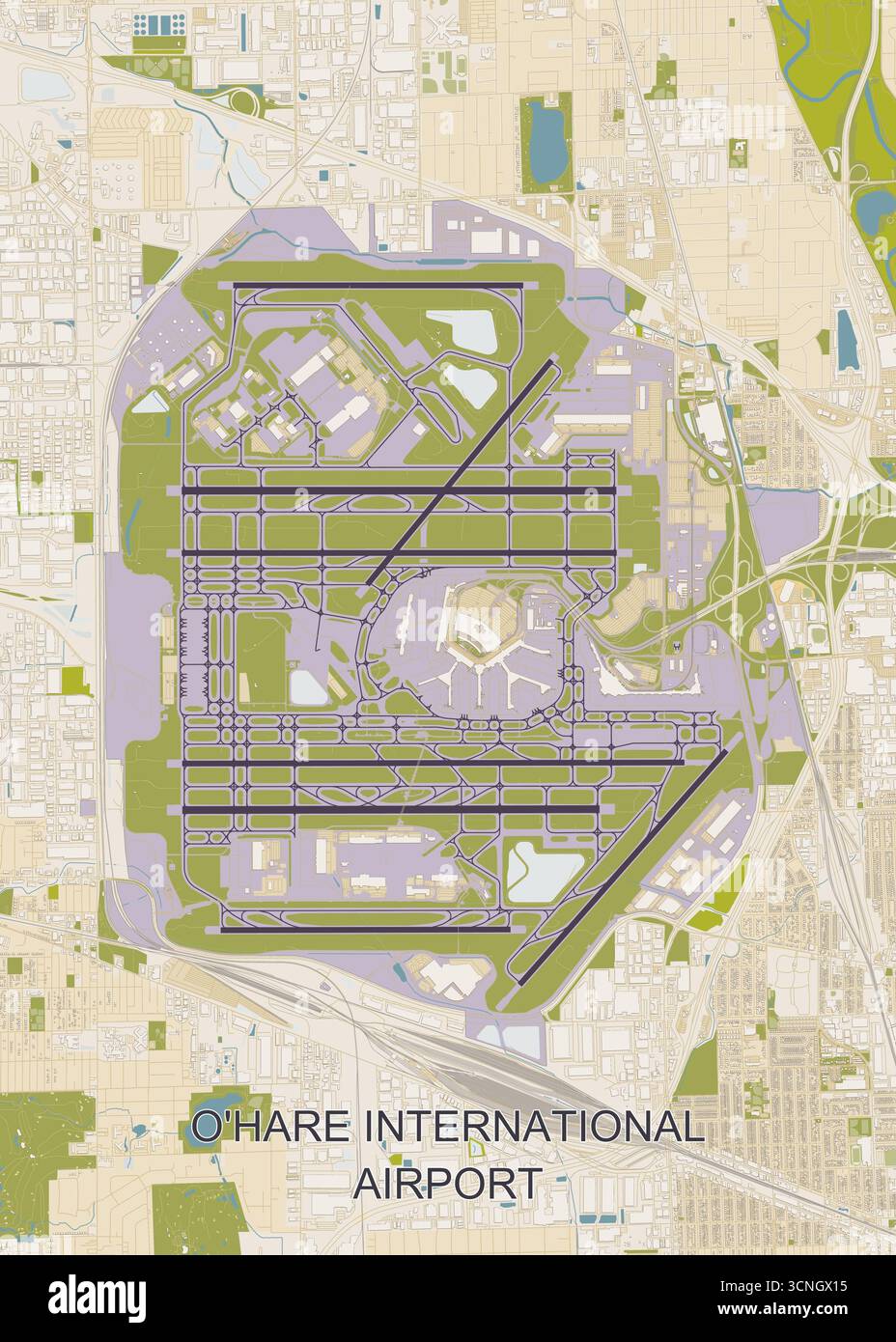 O'hare airport Stock Vector Images - Alamy