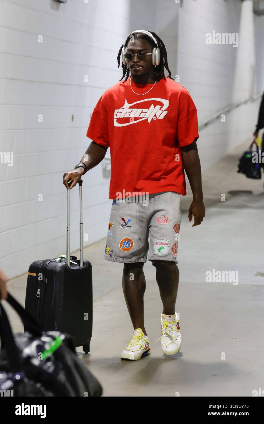 Indianapolis Colts wide receiver Ashton Dulin arrives at Nissan Stadium ...
