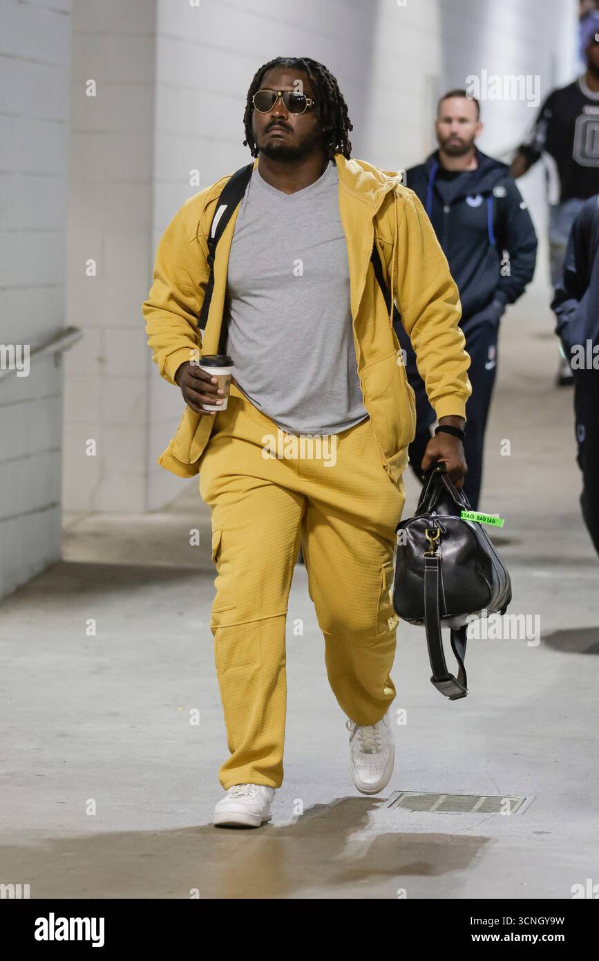 Indianapolis Colts defensive tackle Eric Johnson II arrives at Nissan ...