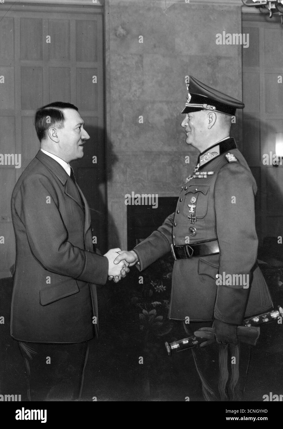 World War II – Adolf Hitler (left) greets Reich Field Marshal Wilhelm ...