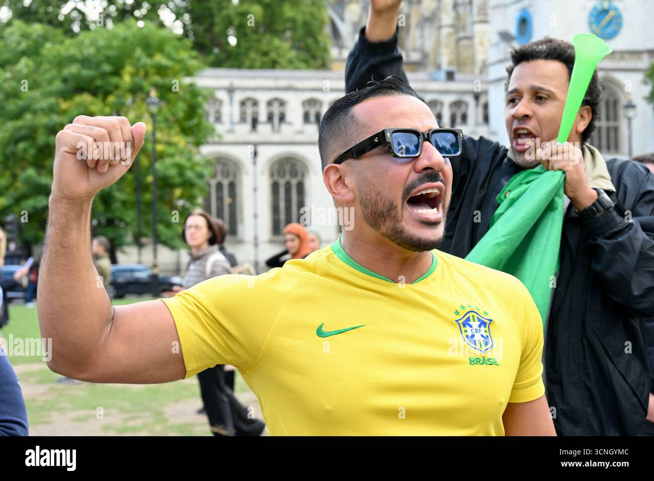 London, UK. Protest held in Parliament Square against government ...