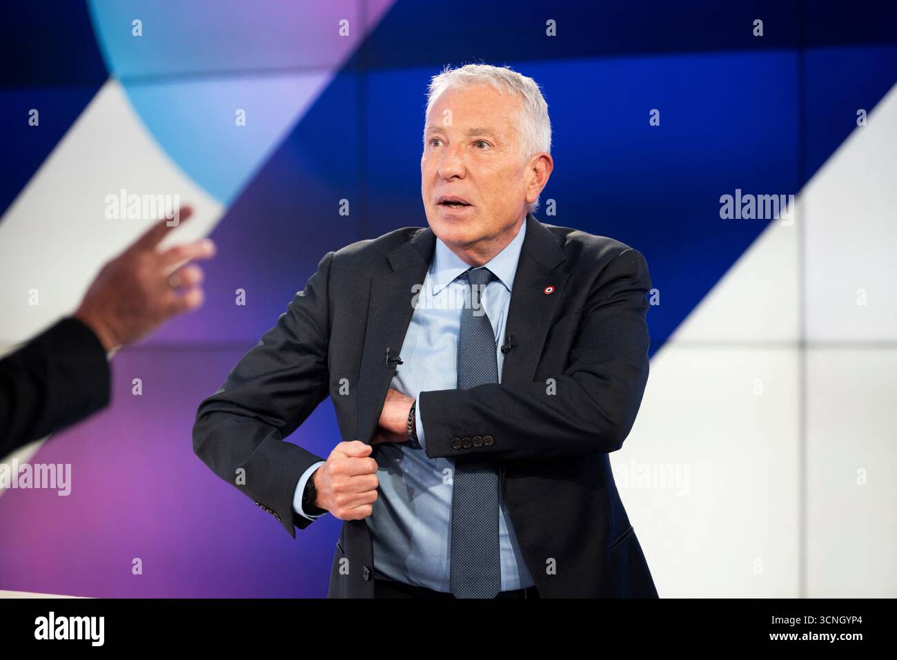 Rassemblement National's MP Philippe Ballard during a photo session ...