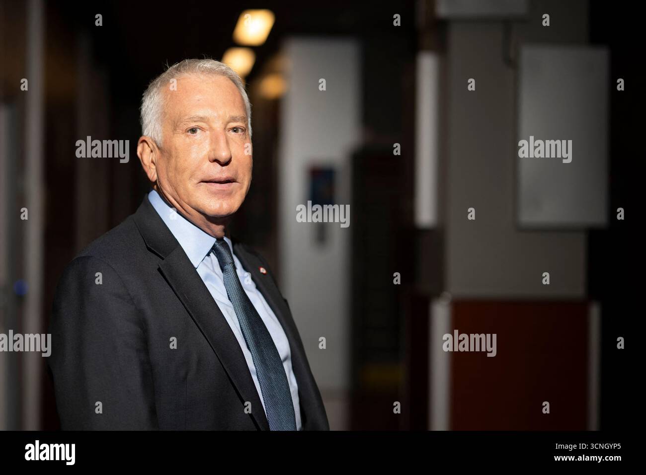 Rassemblement National's MP Philippe Ballard during a photo session ...