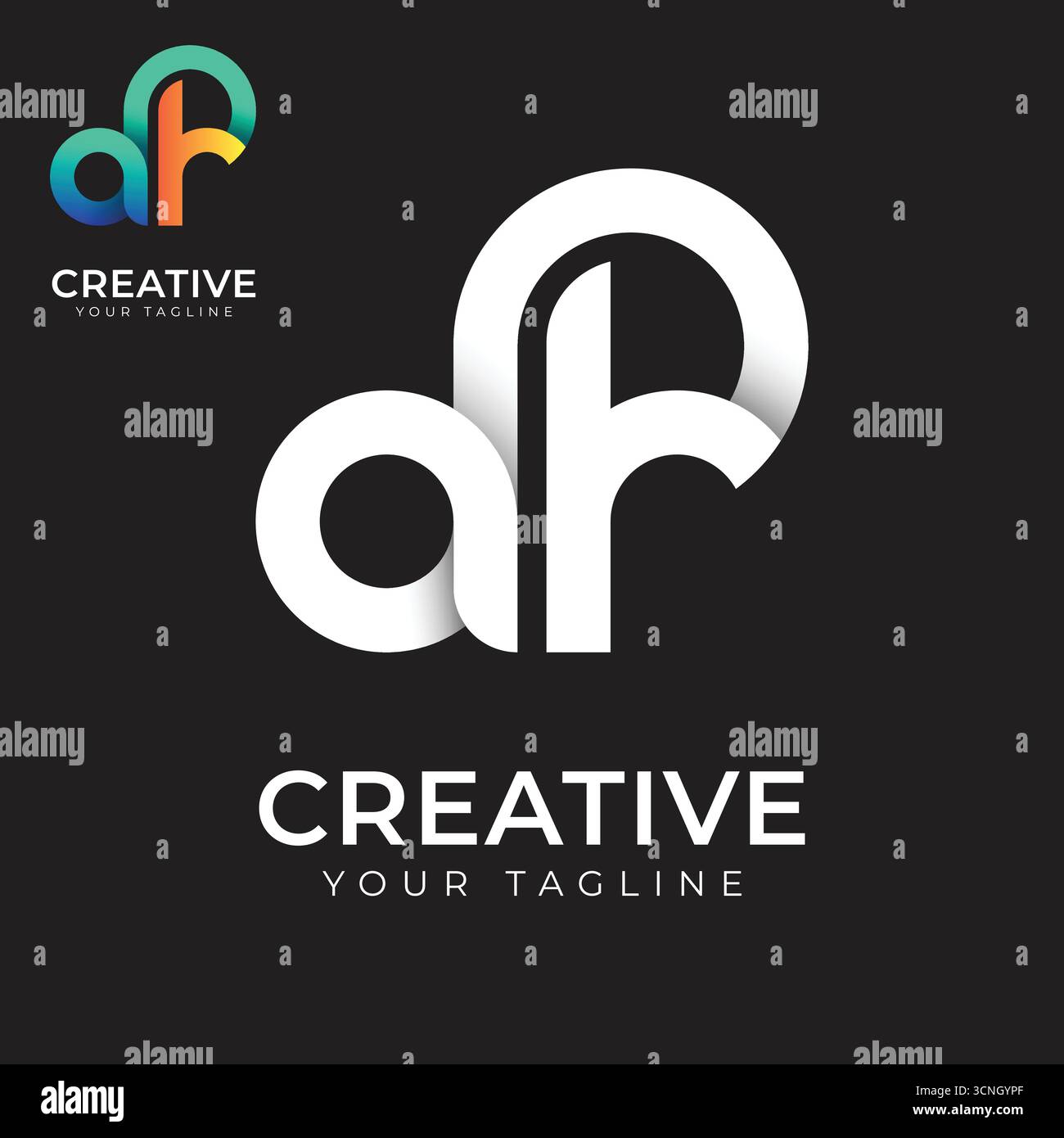 Ar logo design template minimal Stock Vector Images - Alamy