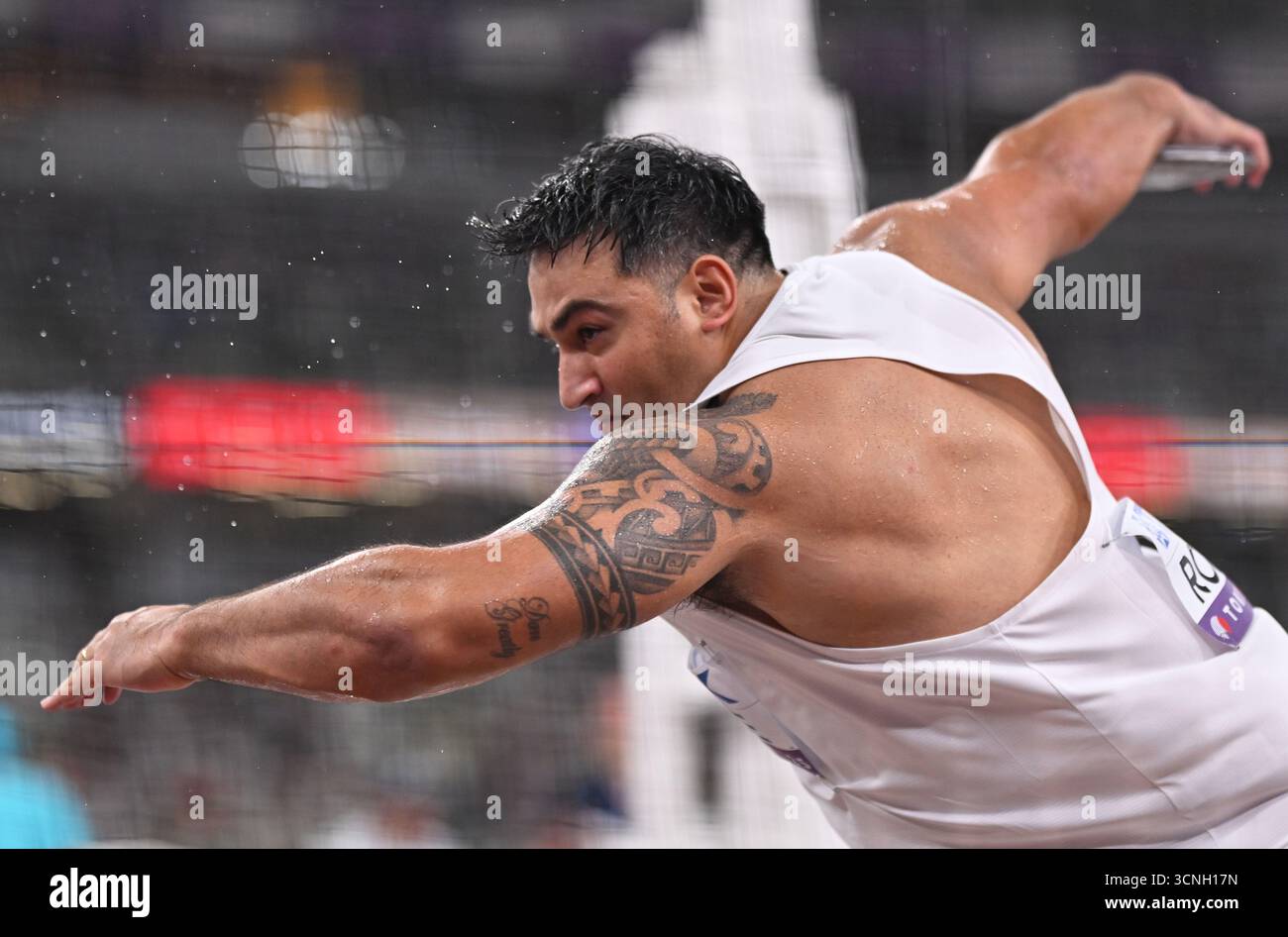 (250921) -- TOKYO, Sept. 21, 2025 (Xinhua) -- Alex Rose of Samoa ...