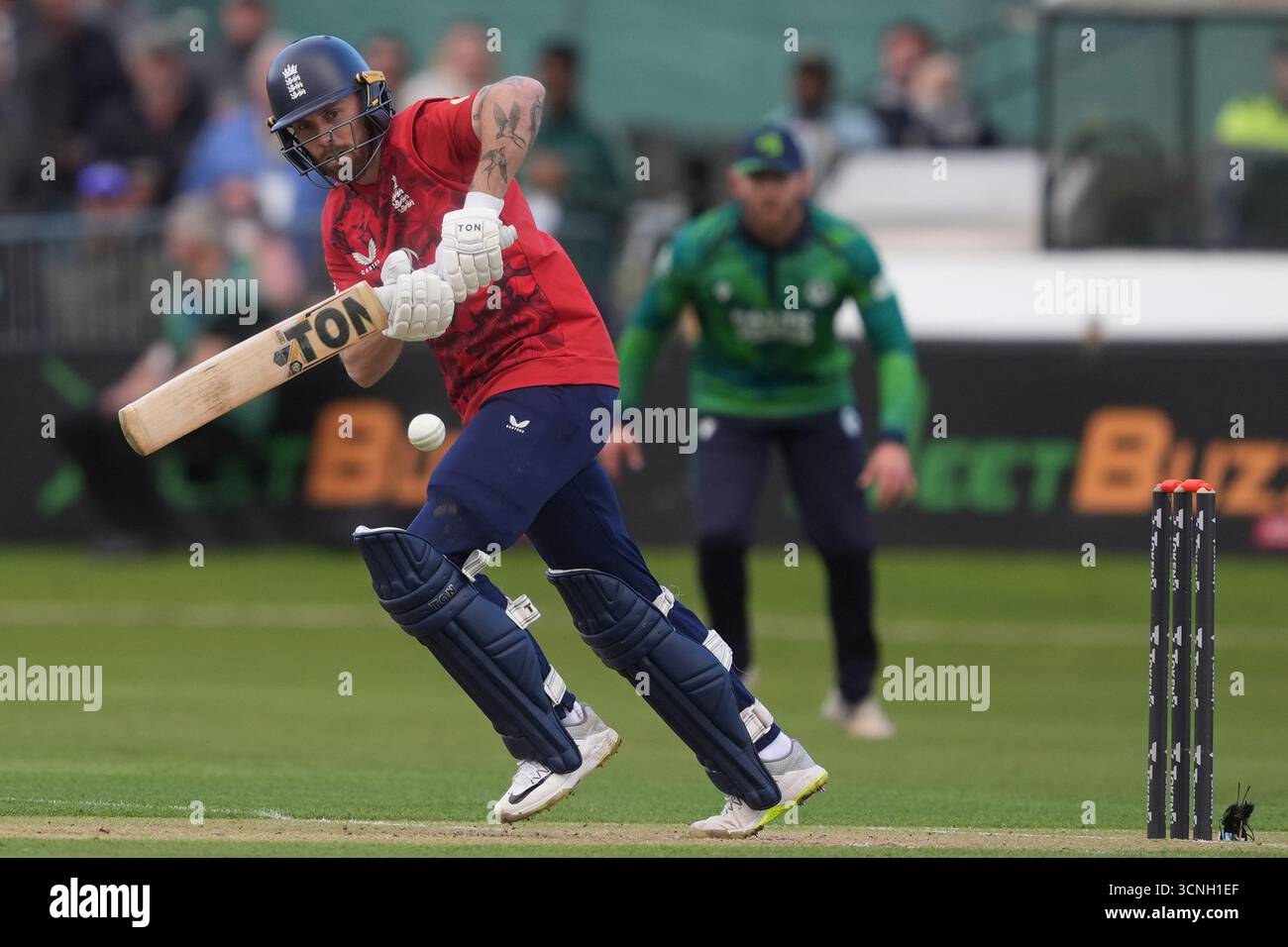 England's Phil Salt batting during the Third Men's International ...